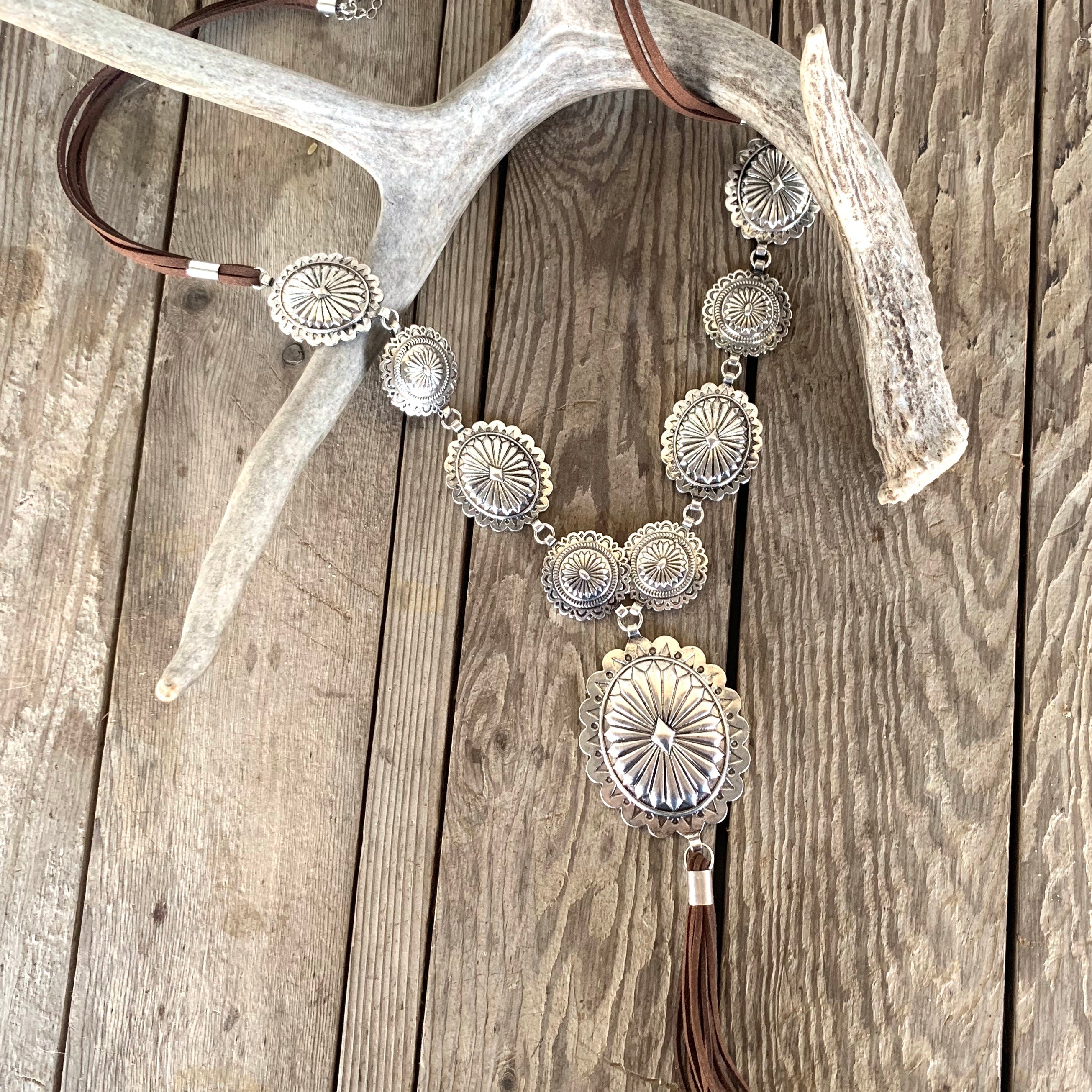 Silver concho necklace – Beyond Shimmer